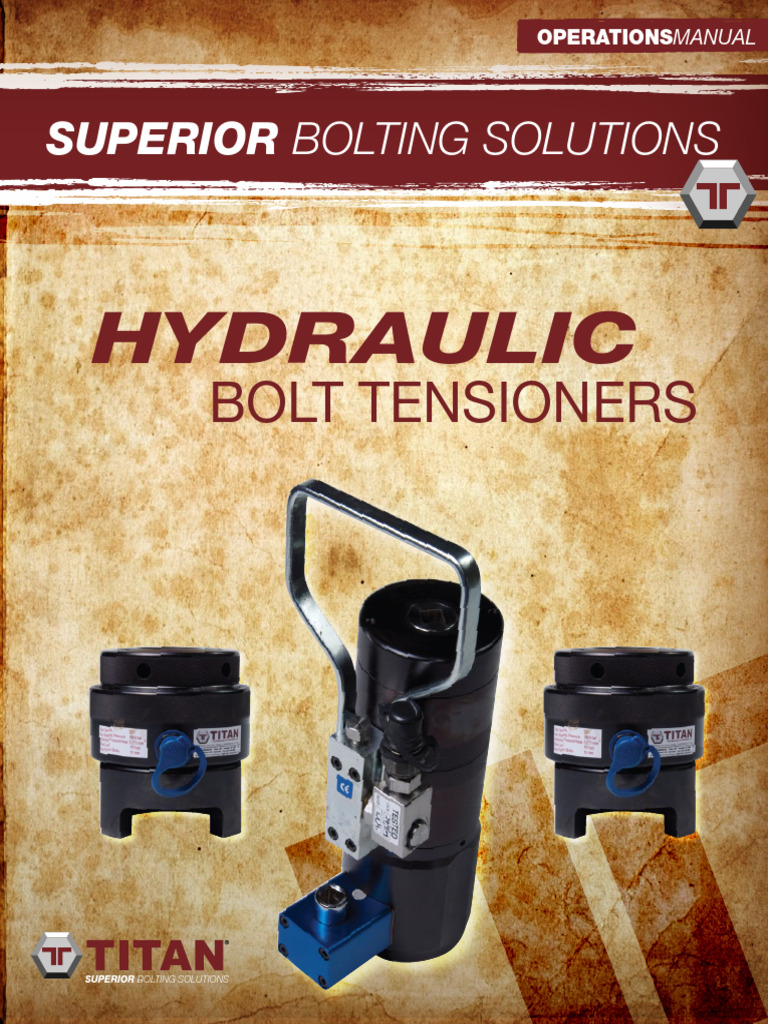 Hydraulic Bolt Tensioning Manual | PDF | Screw | Personal Protective ...