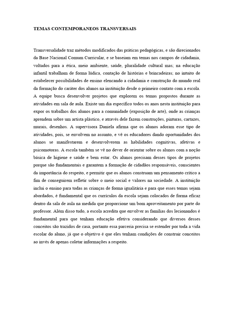 Atividades Lúdicas sobre Temas Transversais | PDF | Carreira e Crescimento