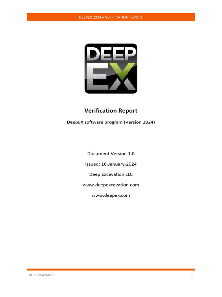 5 - DeepEX - Verification Report | PDF | Deep Foundation | Finite Element Method