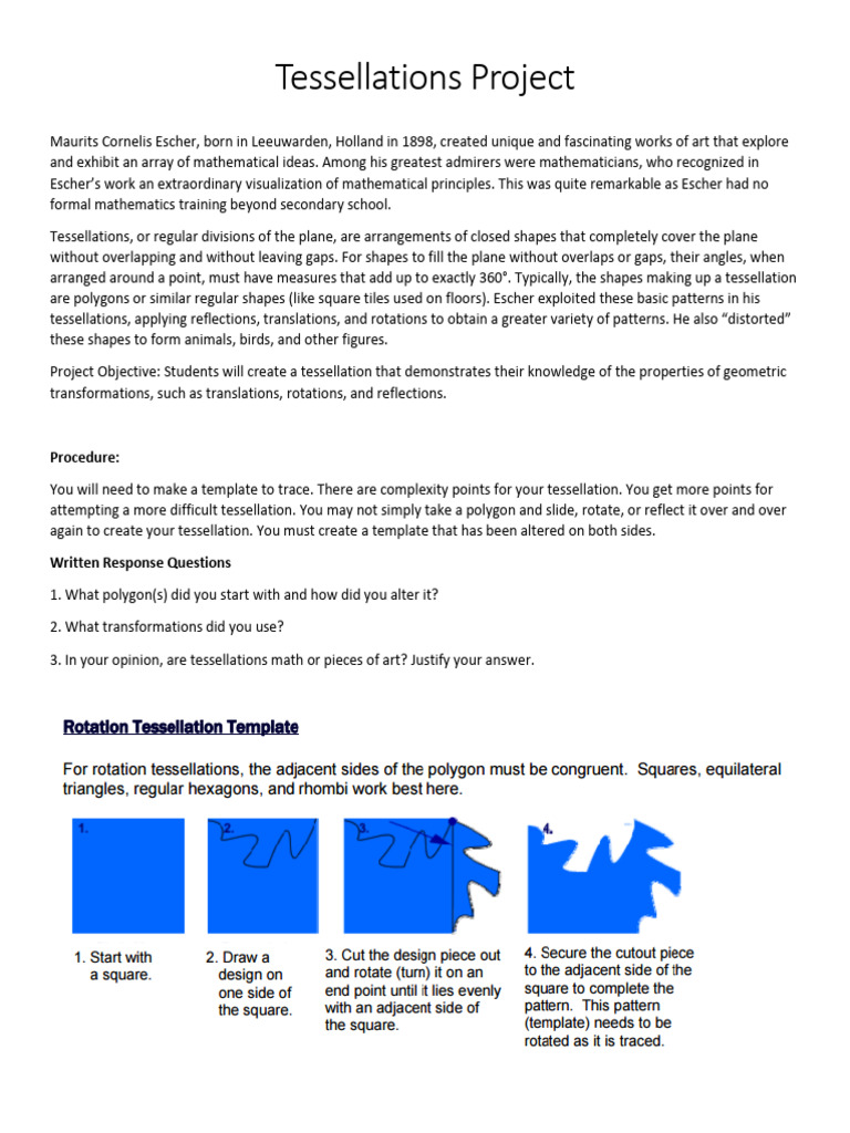 Geometry_Tessellations_Project | PDF | Shape | Euclidean Geometry