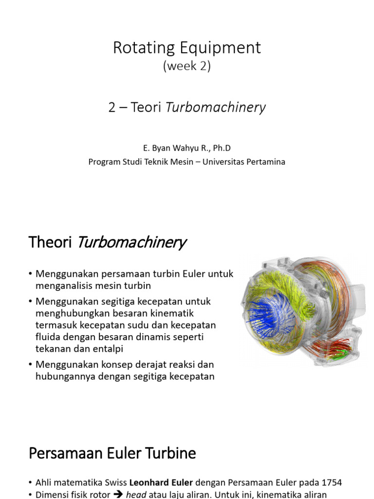 Week 2 Theory of Turbomachinery. | PDF