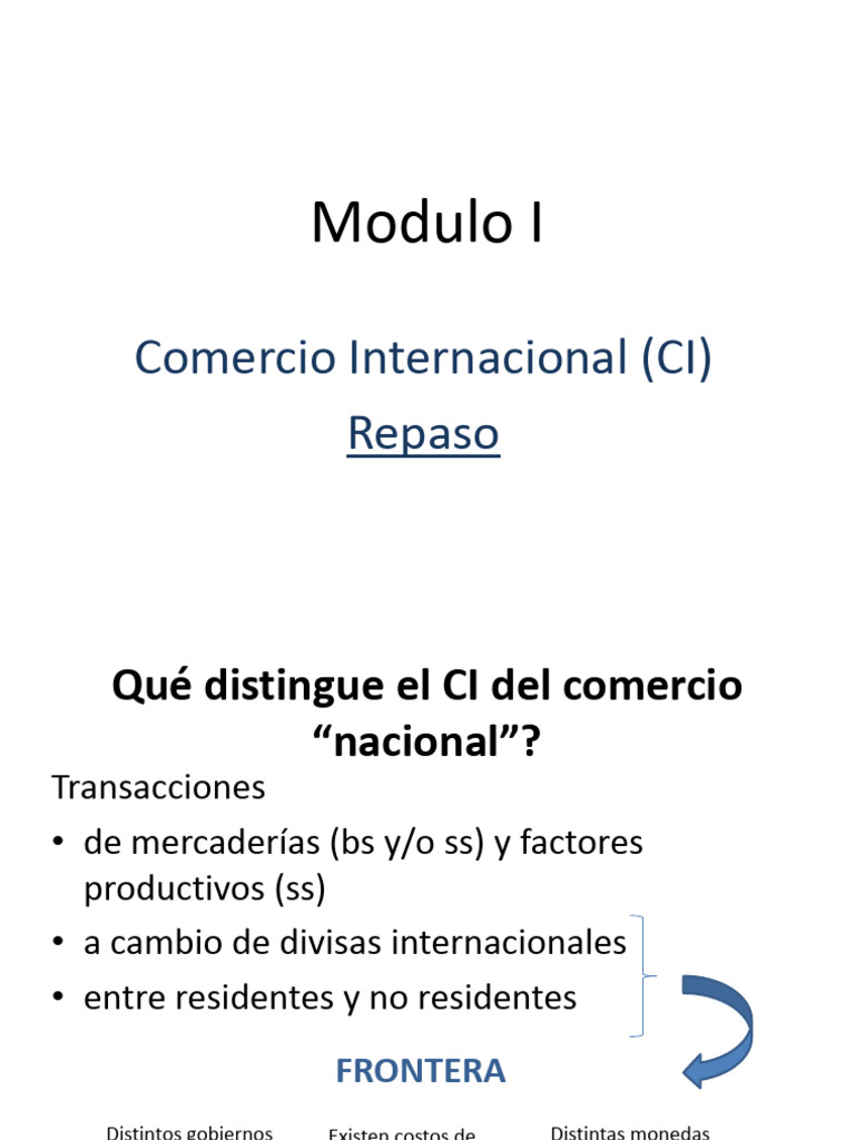 01 Repaso Modulo 1 | PDF | Ventaja comparativa | Comercio