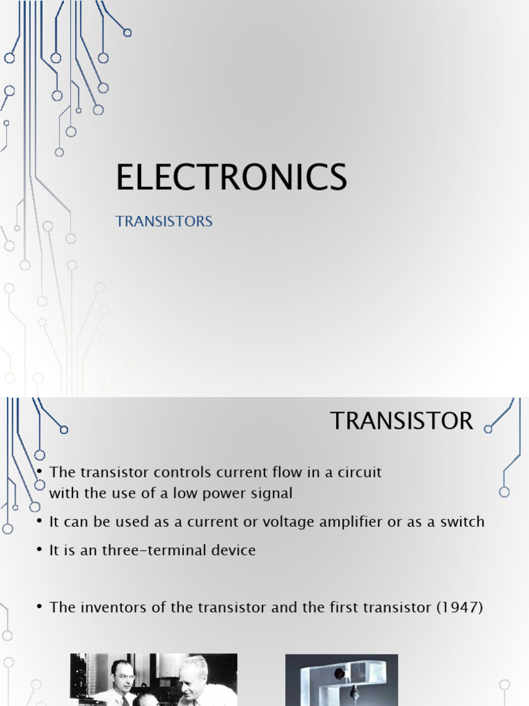 Types of Transistors Explained | PDF | Field Effect Transistor ...