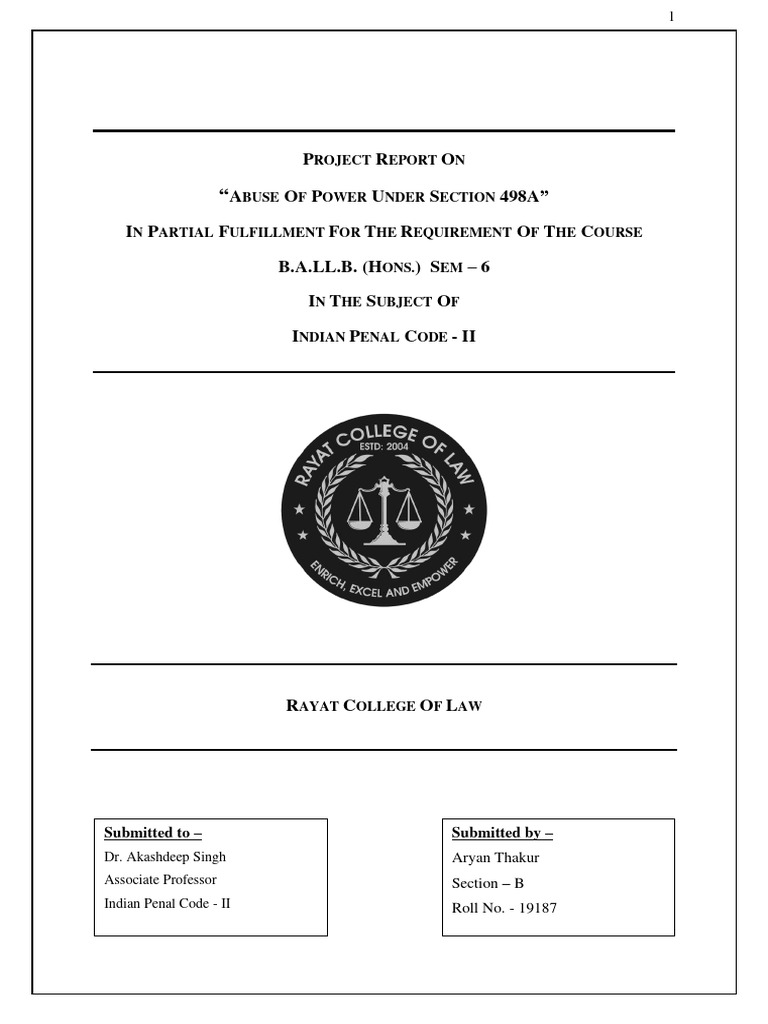 IPC Sem 6 Ba - LLB | PDF | Social Institutions | Justice