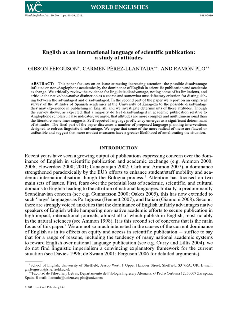English As An International Language of | PDF | English Language ...