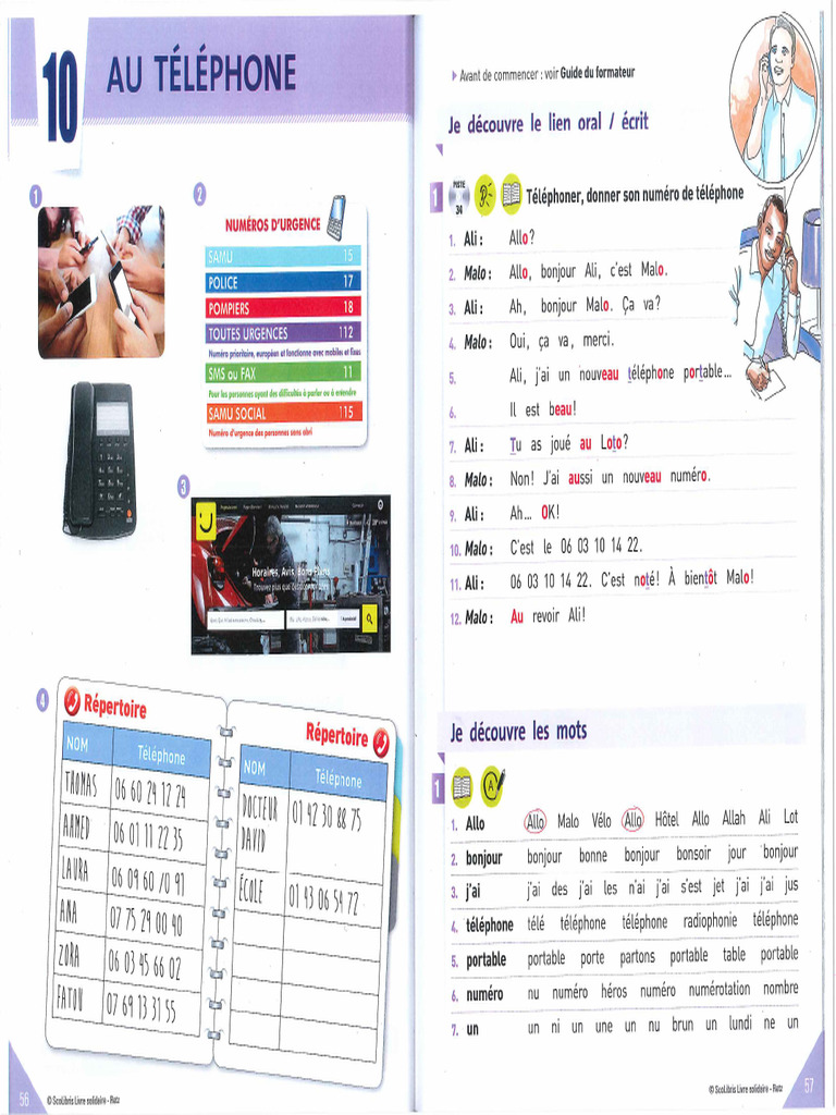 Unité 10 Au Téléphone | PDF