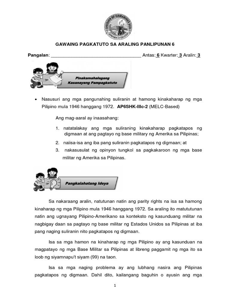 Grade 6 W3 Q3 Ap-Ana | PDF