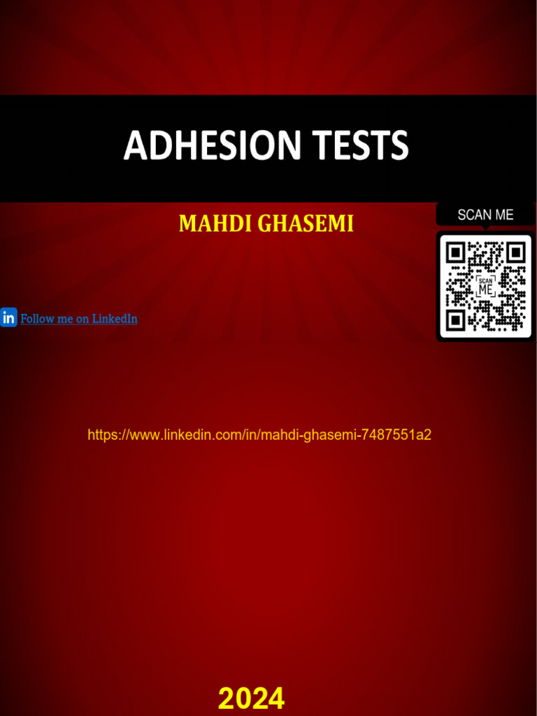 Chapter 9- Adhesion Testing | PDF | Adhesive | Coating