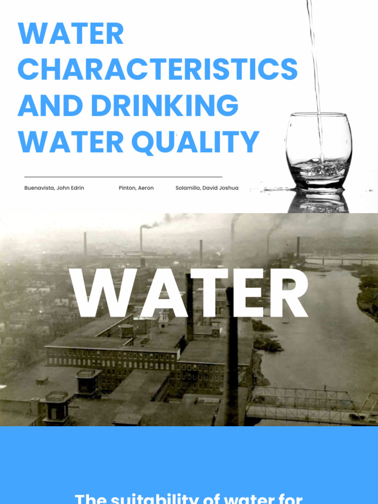 CHAPTER 4 - Water Quality & Drinking Water Characteristics | PDF ...