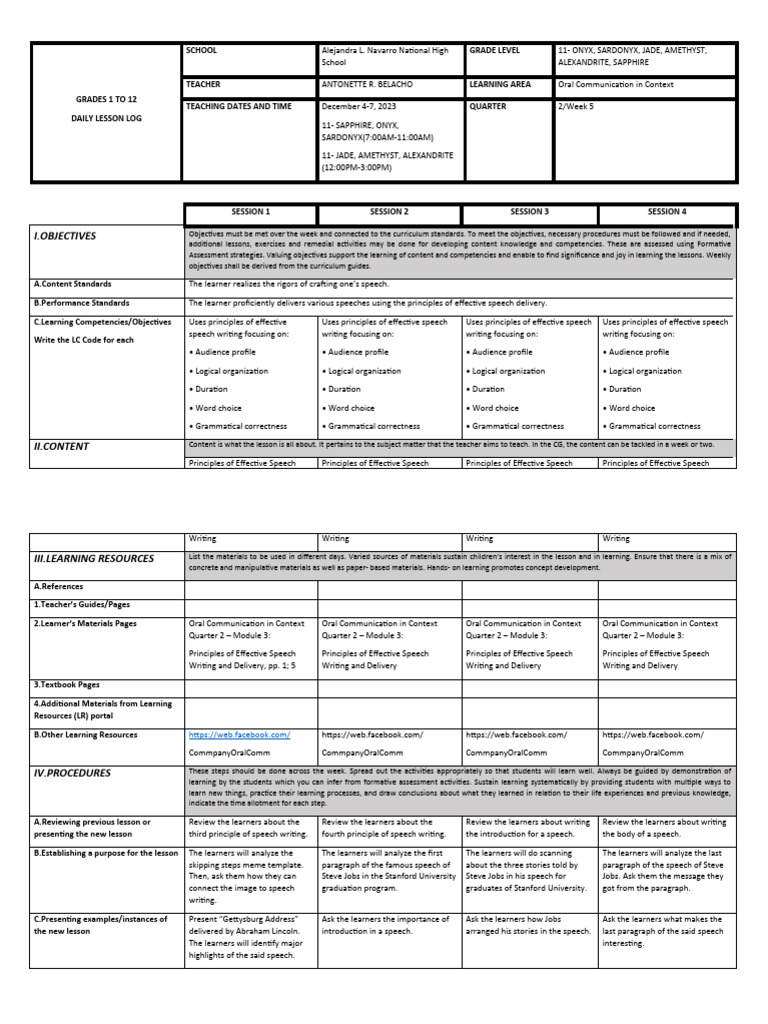 OC Q2 W5 | PDF | Learning | Human Communication