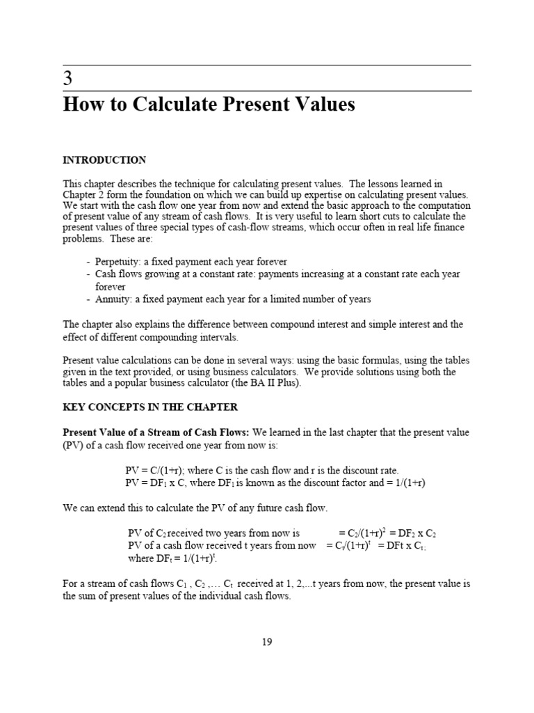 03 How To Calculate Present Values | Download Free PDF | Present Value | Interest