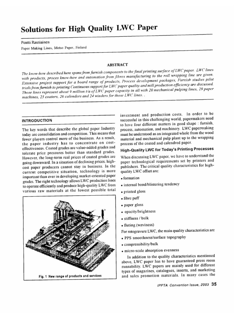 LWC paper solution | PDF | Paper | Pulp (Paper)
