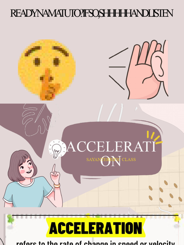 Motion Pdf Acceleration Velocity