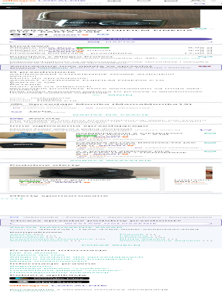 APARAT CYFROWY FUJIFILM FINEPIX C10 + KARTA 2 GB Tychy Kup Teraz Na ...