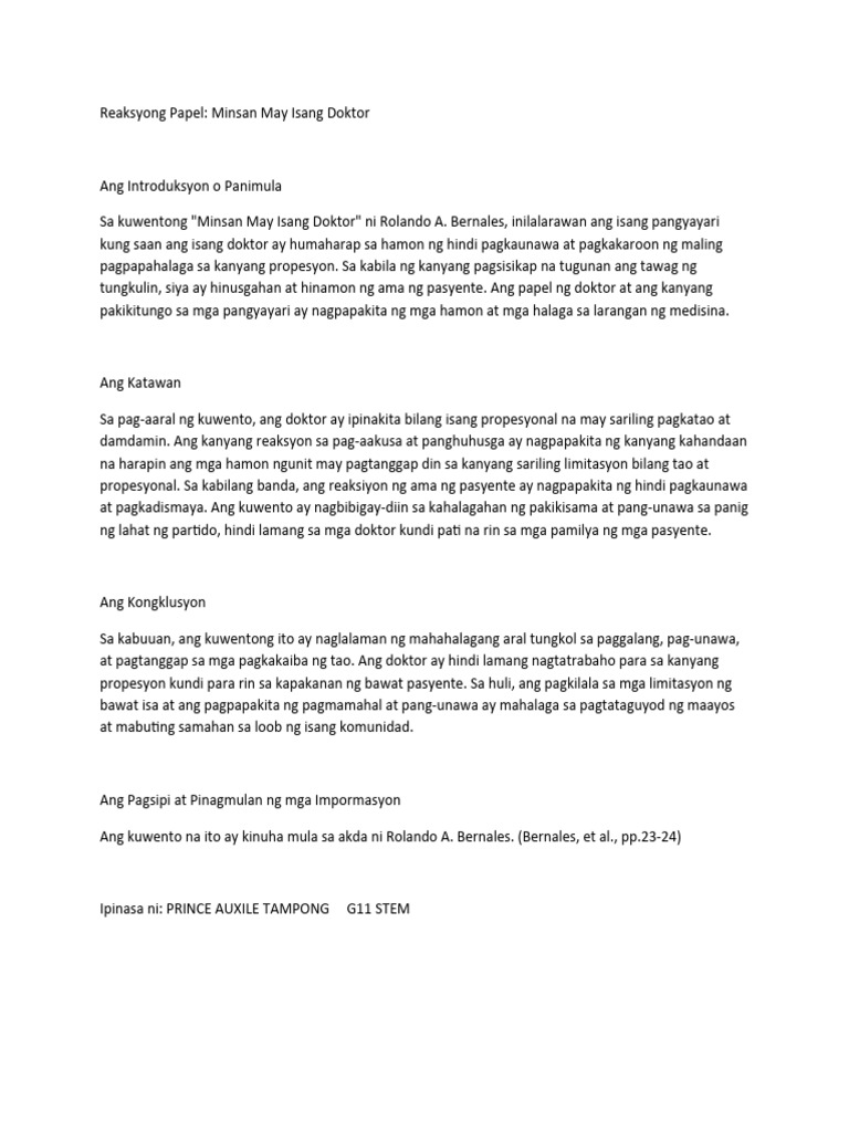 Reaksyong Papel-WPS Office | PDF