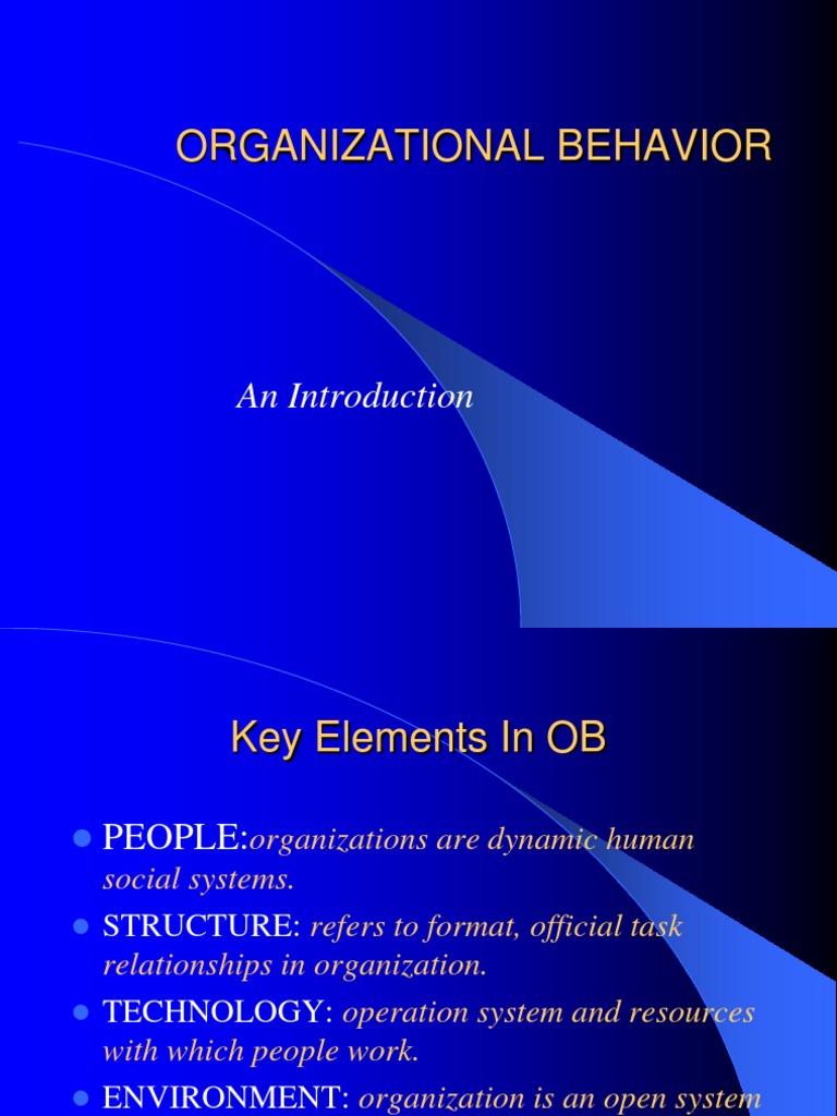 Organizational Behavior: An Introduction | PDF | Organizational ...
