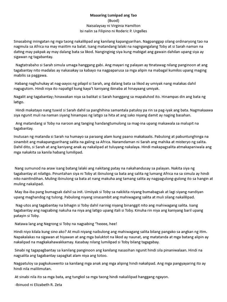 Maaaring Lumipad Ang Tao | PDF