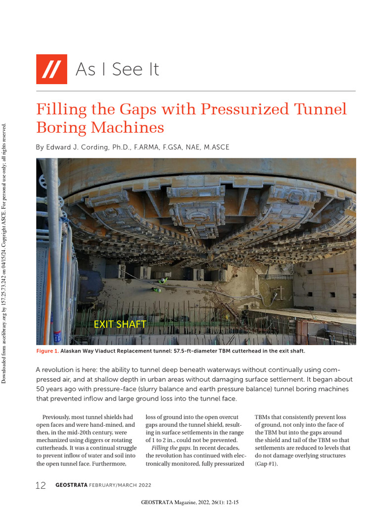 Cording 2022 Filling The Gaps With Pressurized Tunnel Boring Machines ...
