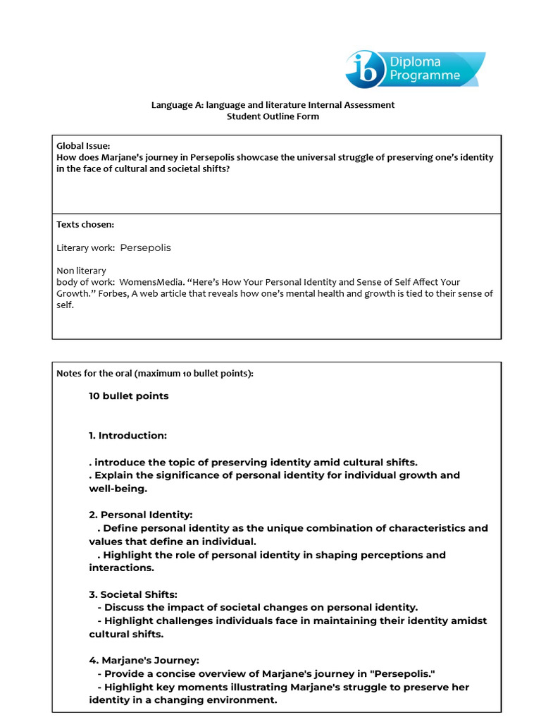 Identity Struggles in Persepolis | PDF | Identity (Social Science ...