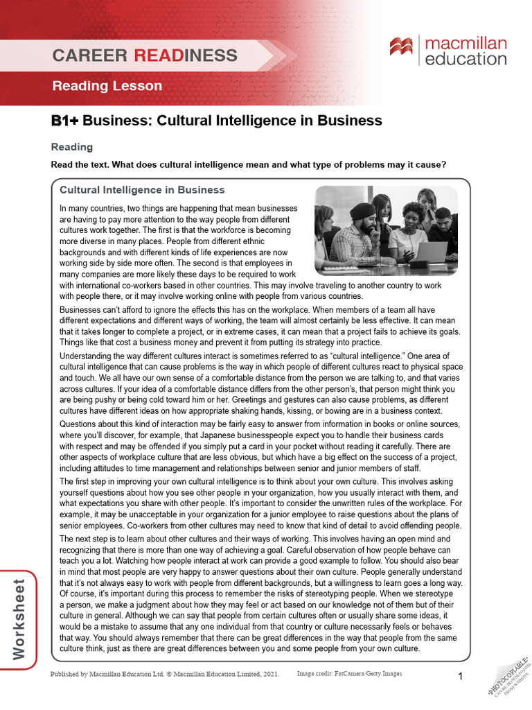 Cultural Intelligence | PDF | Intelligence | Experience