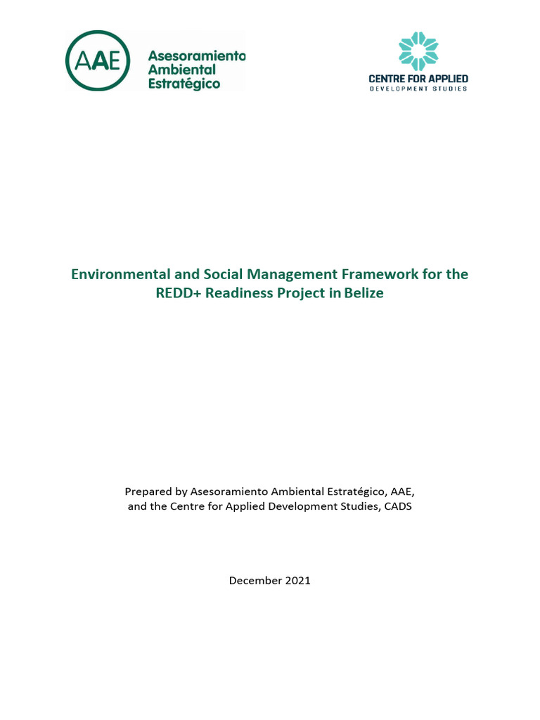 4967 3 Esmf Belize Redd 2B | PDF | Environmental Impact Assessment | Belize