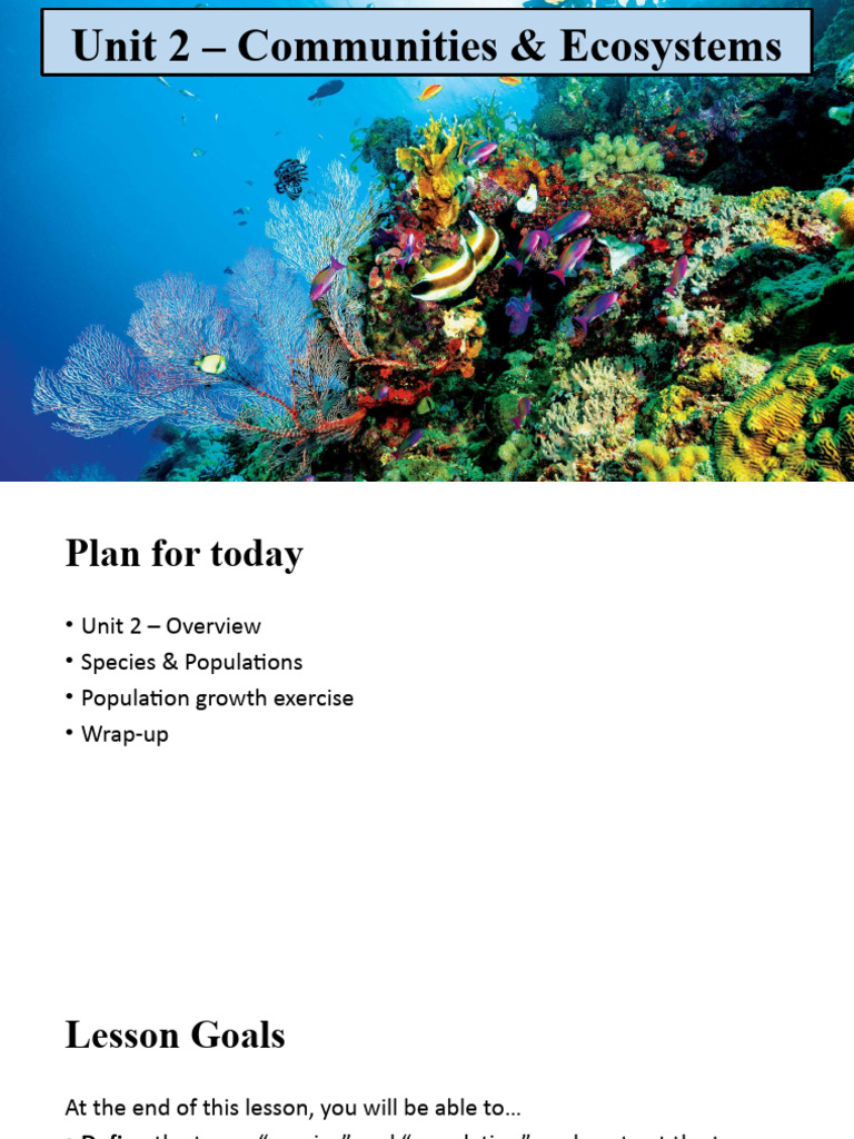 Unit 2 - Lesson 1 | PDF | Ecology | Ecosystem