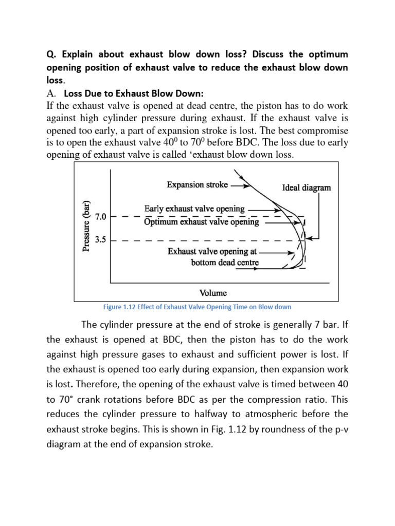 Exhaust Blowdown & Pumping Loss | PDF | Pump | Internal Combustion Engine