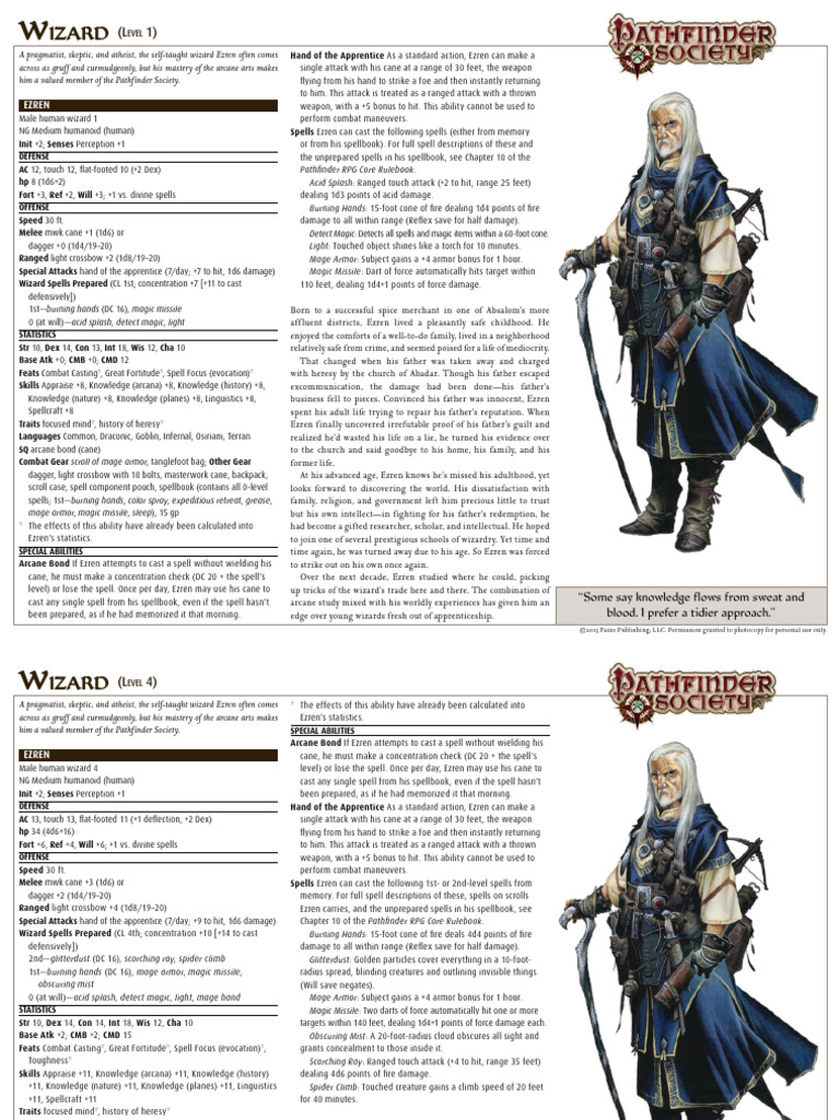 Wizard - All Levels | PDF | Magician (Fantasy)