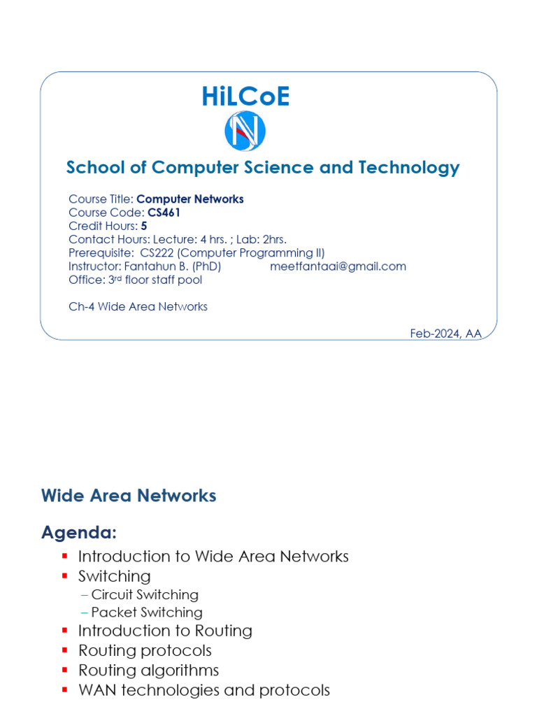 ch4 | PDF | Routing | Computer Network