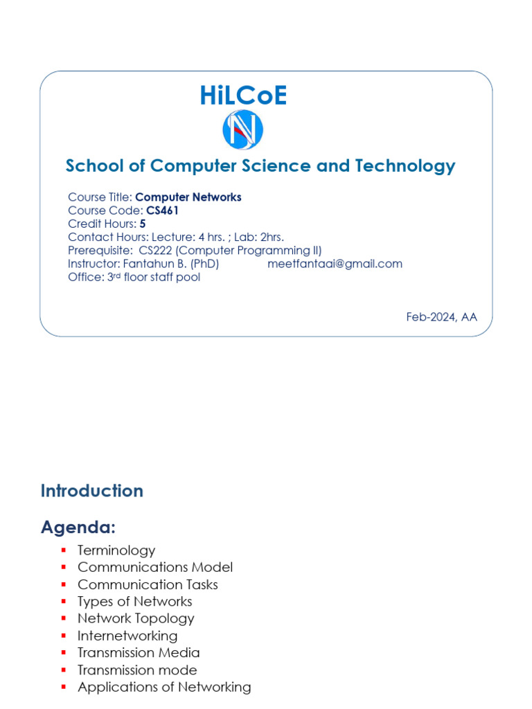 CH 1 | PDF | Computer Network | Communication