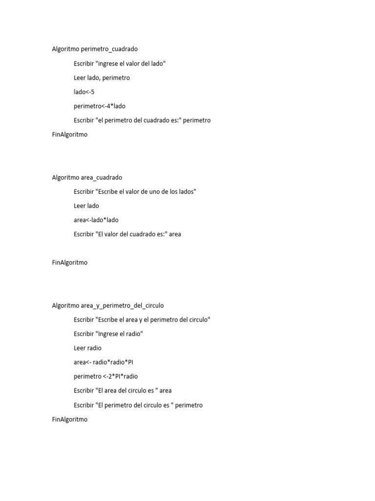 Ejercicios Pseint | PDF