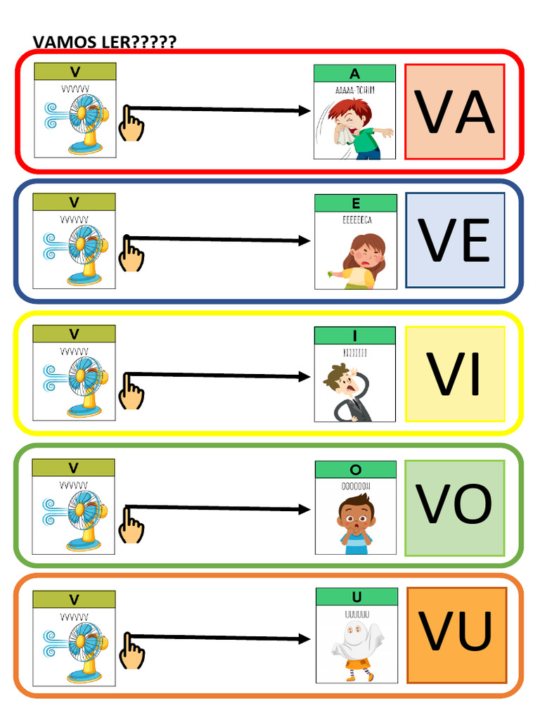 Leitura Letra V Onomatopeia | PDF