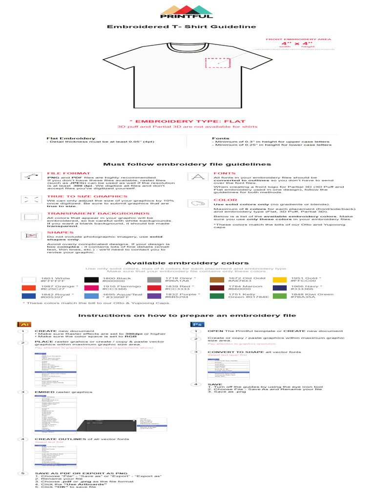 Embroidery File Preparation Guide | PDF | Graphic Design | Computing
