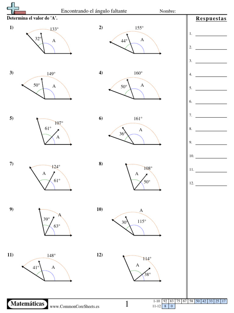 Ejercicios de Angulos_Alumno 10 | PDF