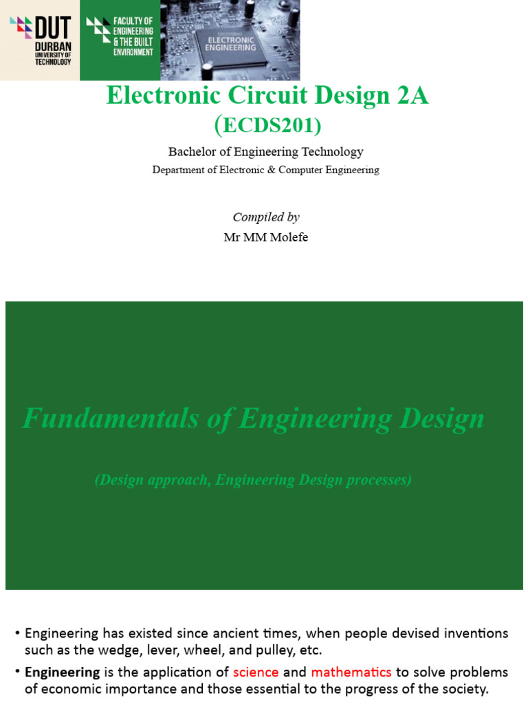 Topic - 2 - Engineering Design Processes | PDF | Engineering Design ...