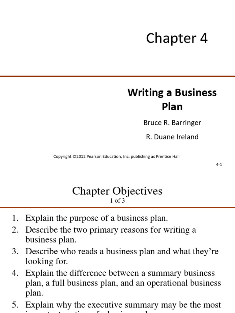 Chapter 4 - Writing A Business Plan | PDF | Market (Economics) | Marketing