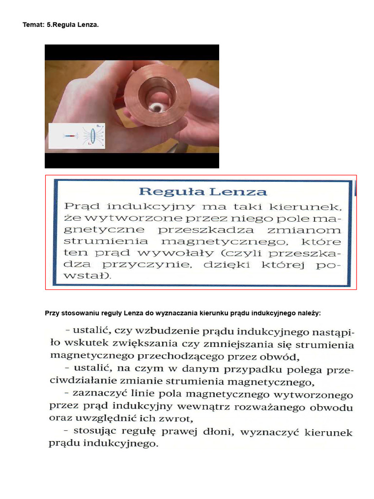 5.Reguła Lenza. | PDF