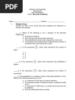 6.2 Binomial Probability Practice Worksheet | PDF | Expected Value | Multiple Choice
