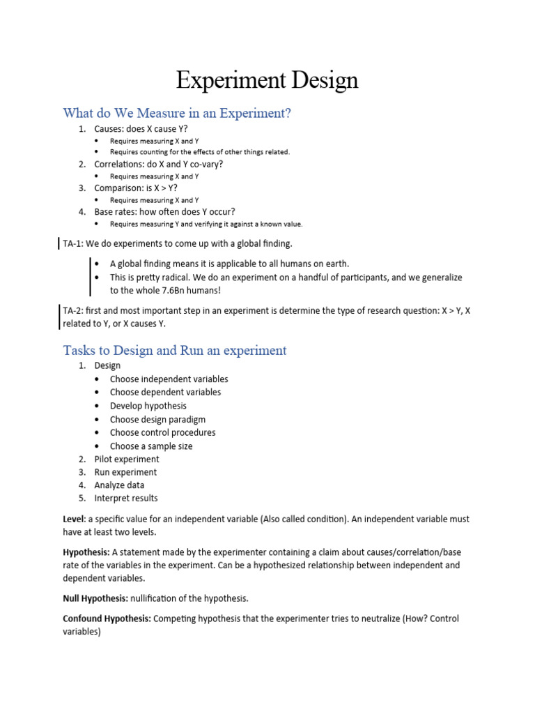 Experiment Design (1) | PDF | Experiment | Analysis Of Variance