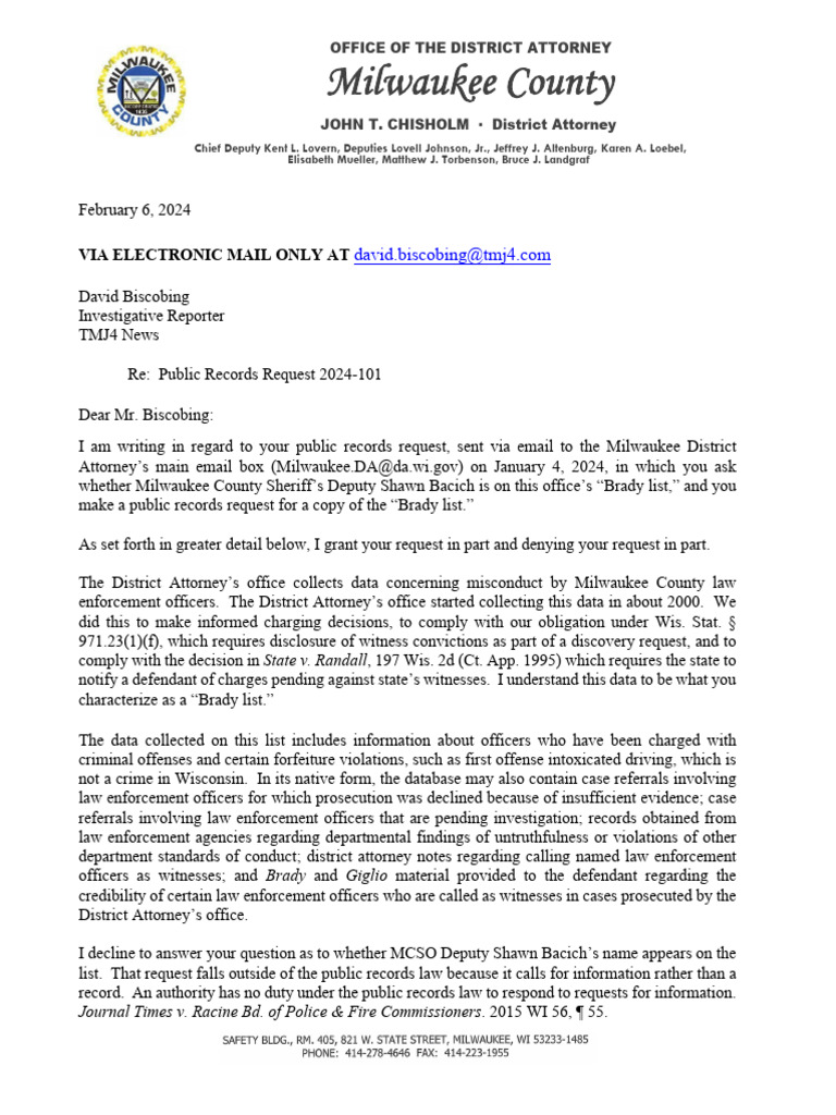 Closing Letter 2024-106 With Documents. | PDF | Prosecutor | Discovery ...