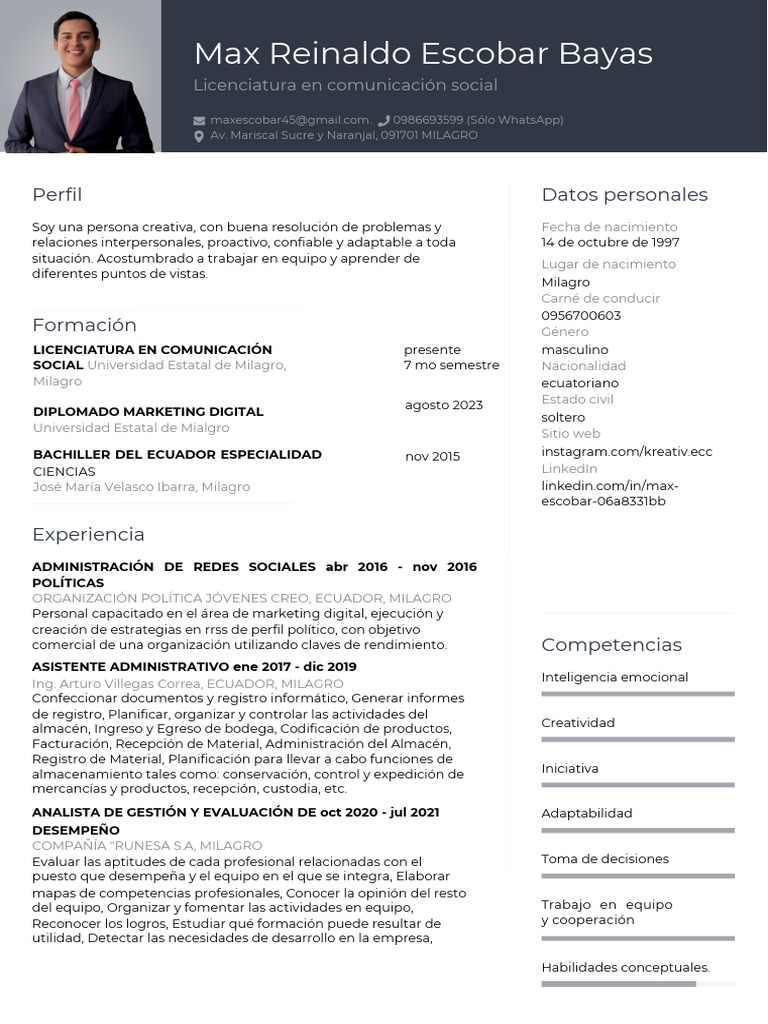 Currículum Max PDF | PDF | Marketing | Publicidad