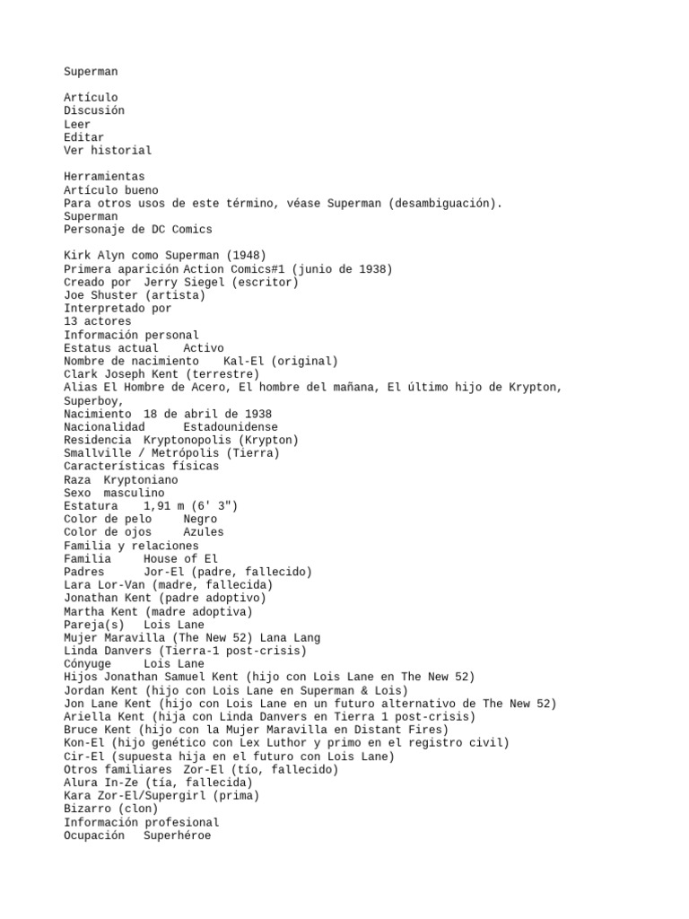 Superman | PDF | Superhombre | Publicaciones de cómics
