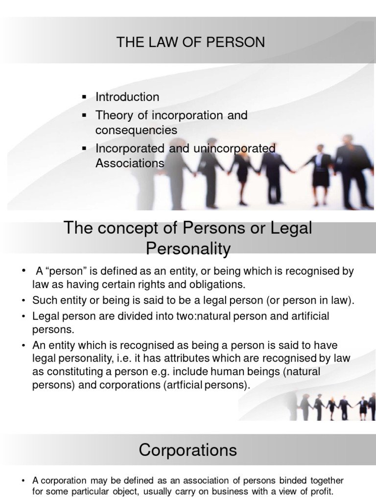 Law of Persons | PDF | Liquidation | Limited Company