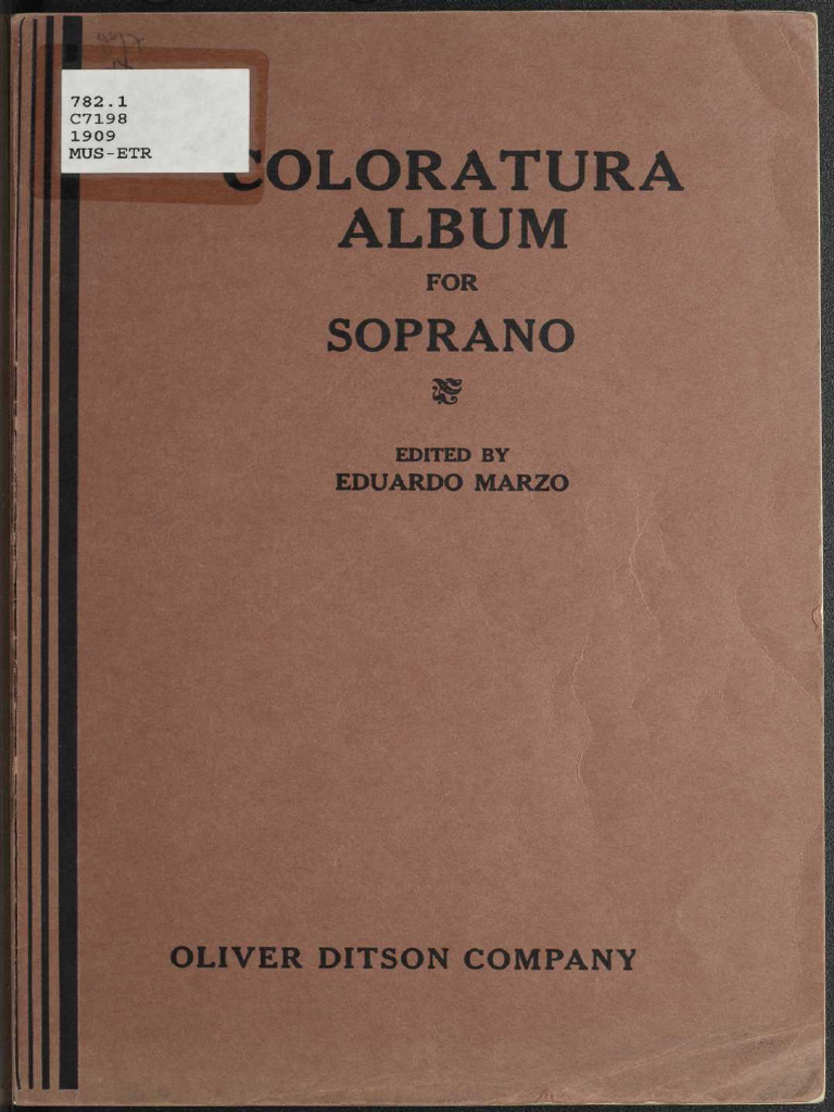 Album P Soprano Coloratura E. Marzo | PDF | Singing | Opera