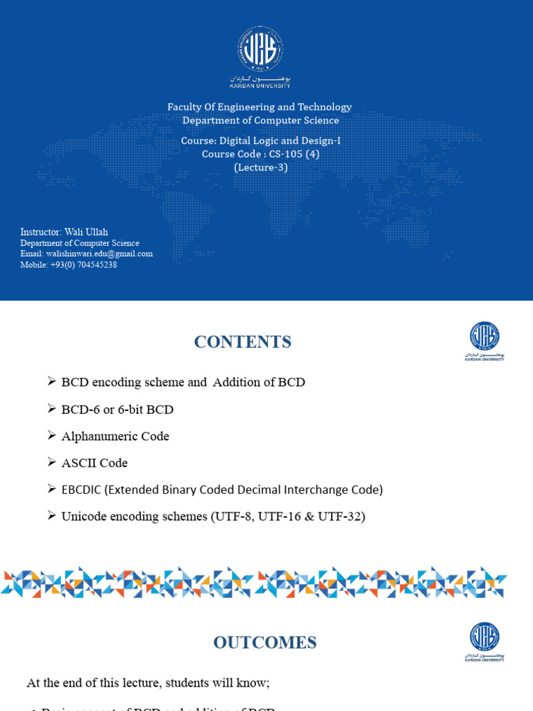 3 - BCD, Alphanumeric Codes | PDF | Character Encoding | Binary Coded Decimal