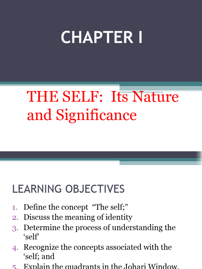 Chap 1 | PDF | Self Concept | Identity (Social Science)