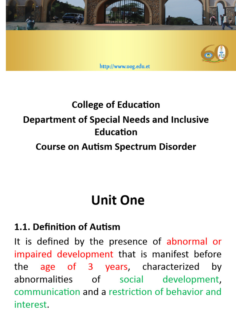 Autism Ppt Pdf Autism Spectrum Pervasive Developmental Disorders