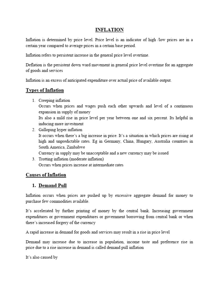 INFLATION | PDF | Cost Of Living | Inflation