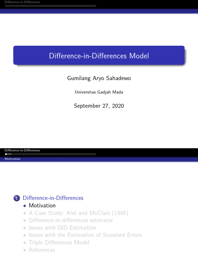 Difference in Differences | PDF | Applied Statistics | Science