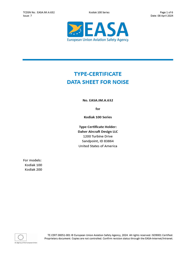 TCDSN EASA - IM .A.632 Issue 07 | PDF | Aviation | Aircraft